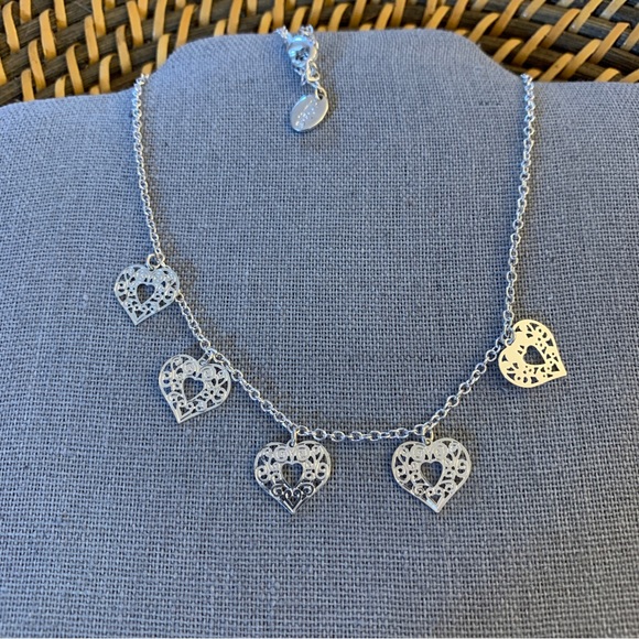 Claire's | Jewelry | Clairs Dangle Heart Choker Necklace | Poshmark